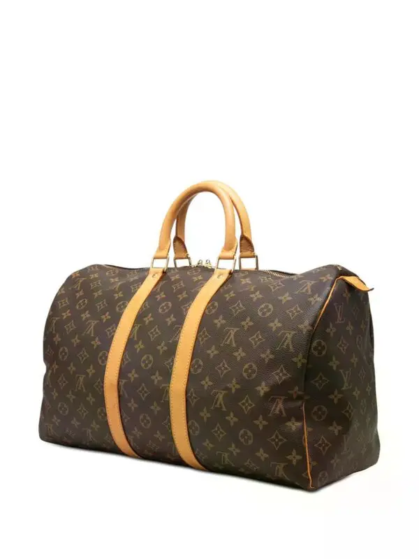 LOUIS VUITTON 1997 Monogram Keepall 45 Travel Bag - Brown