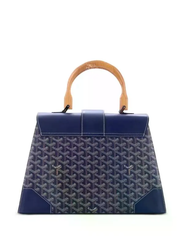Goyard Saigon Top Handle Bag Coated Canvas With Leather Mm Satchel