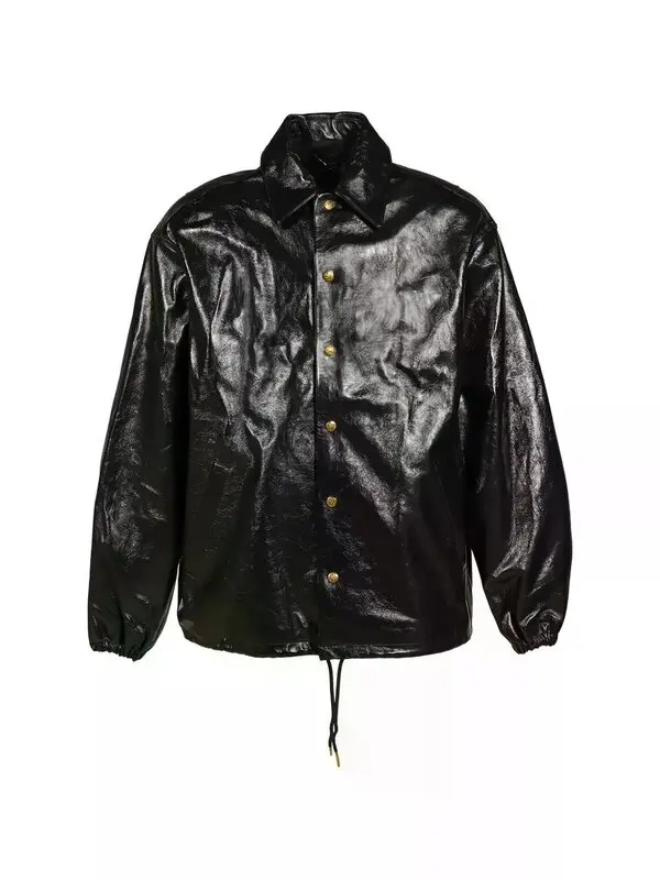 WILLY CHAVARRIA Coach Leather Jacket - Black