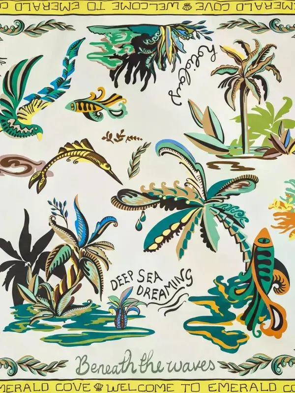 ALEMAIS Day Dream Graphic-print Scarf - Neutrals