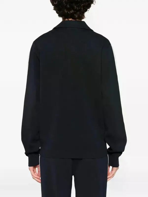 AUTRY Stripe-detail Knit Shirt Jacket