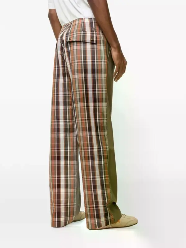 Burberry Tropical Gabardine And Check Chinos
