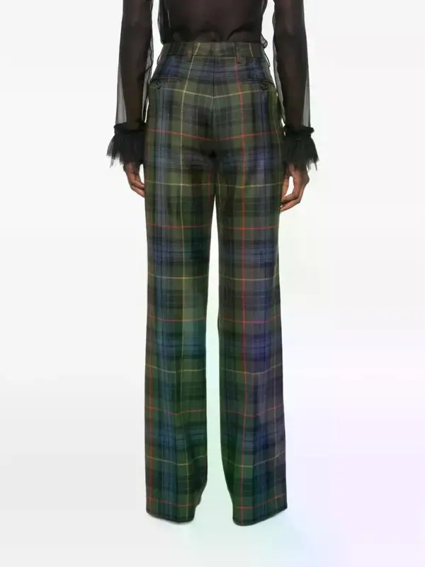 Etro Tartan-check Straight-leg Trousers