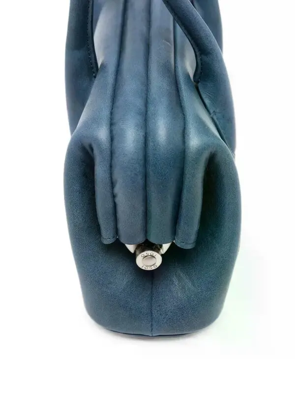 OSOI Mini Boat Wide Leather Shoulder Bag - Blue