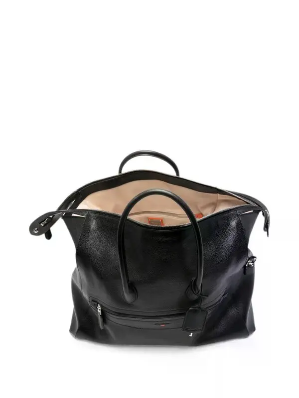 Santoni Grained-leather Holdalls Bag
