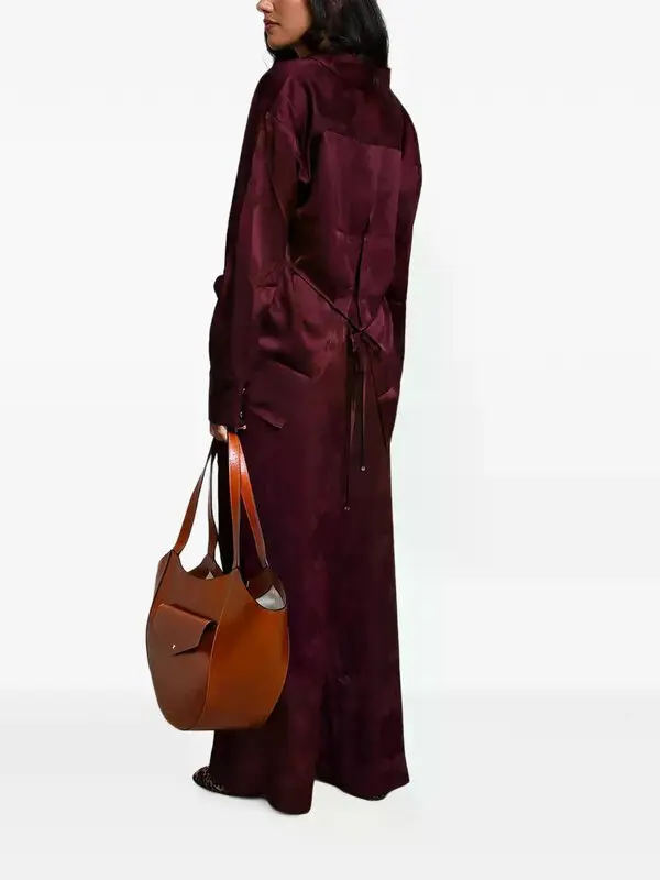 GANNI Floral-jacquard Drawstring Trousers - Red
