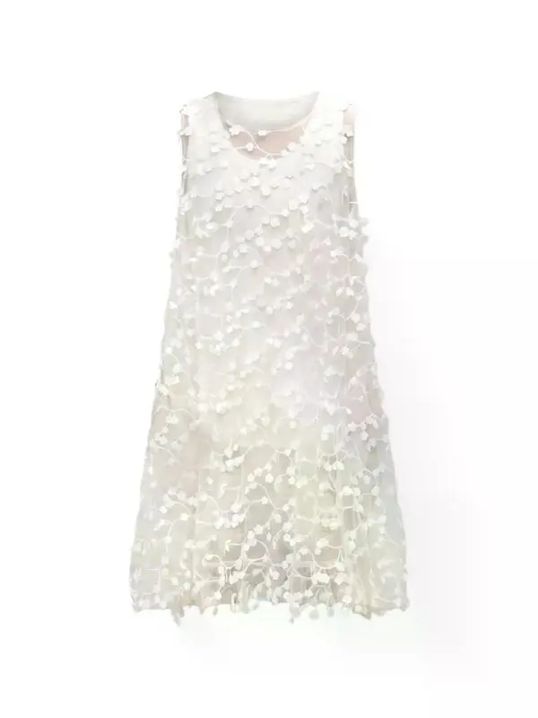 ÉPINGLER Embroidered Jacquard Mini Dress