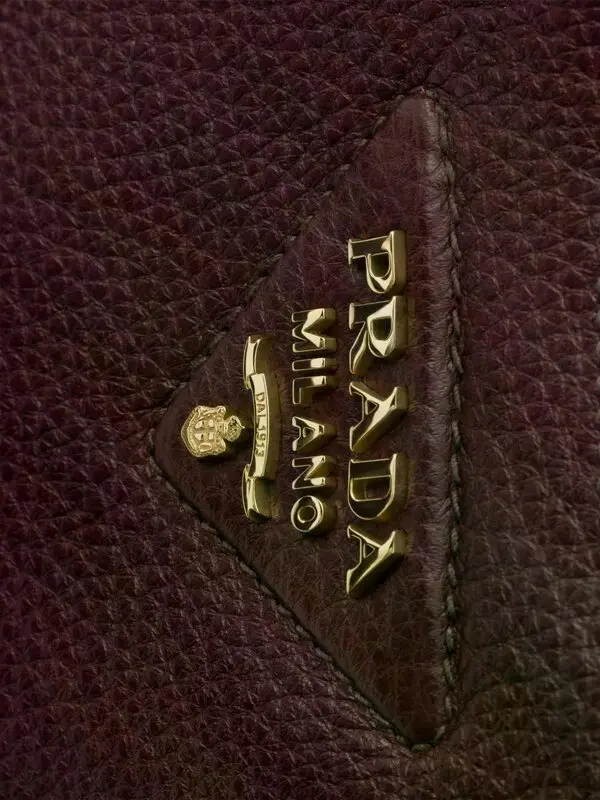 Prada Mini Leather Shoulder Bag - Red