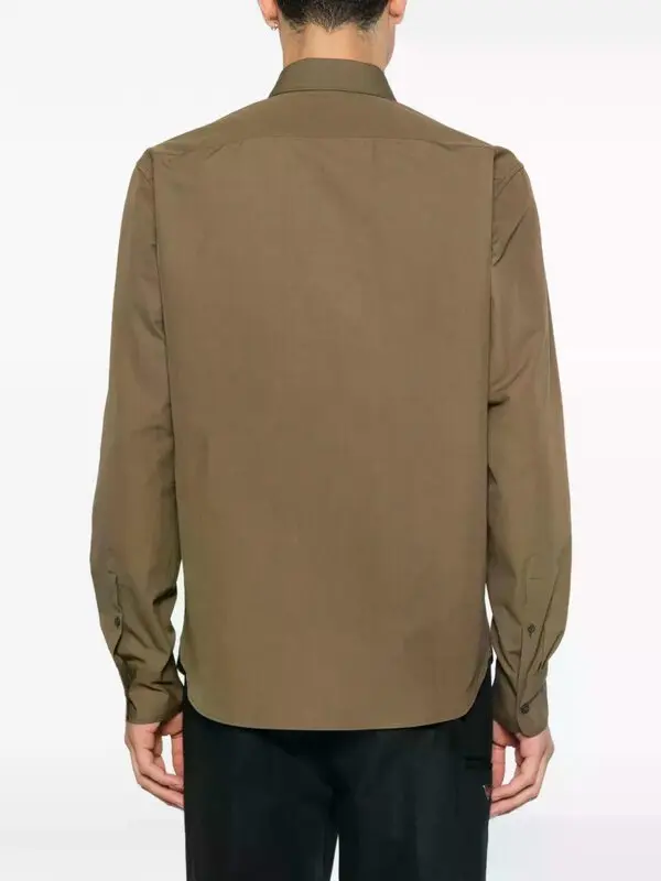 Prada Logo-patch Cotton Shirt
