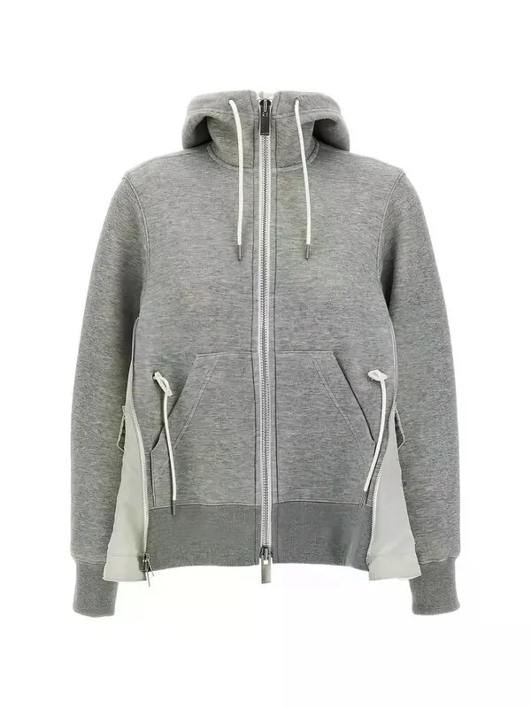 Sacai Sponge Sweat Hybrid Hoodie - Grey