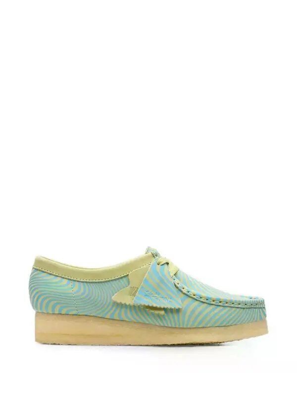 Clarks Wallabee Swirl-print Derby Shoes - Blue