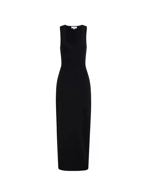 CAYET Nelly Scoop-neck Ribbed Maxi Dress
