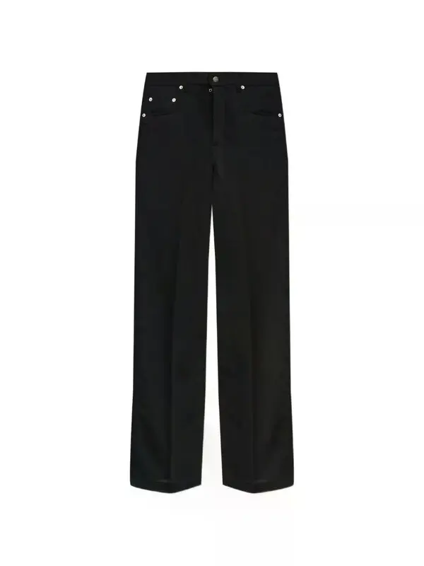 Rick Owens Pressed-crease Wide-leg Wool Trousers - Black