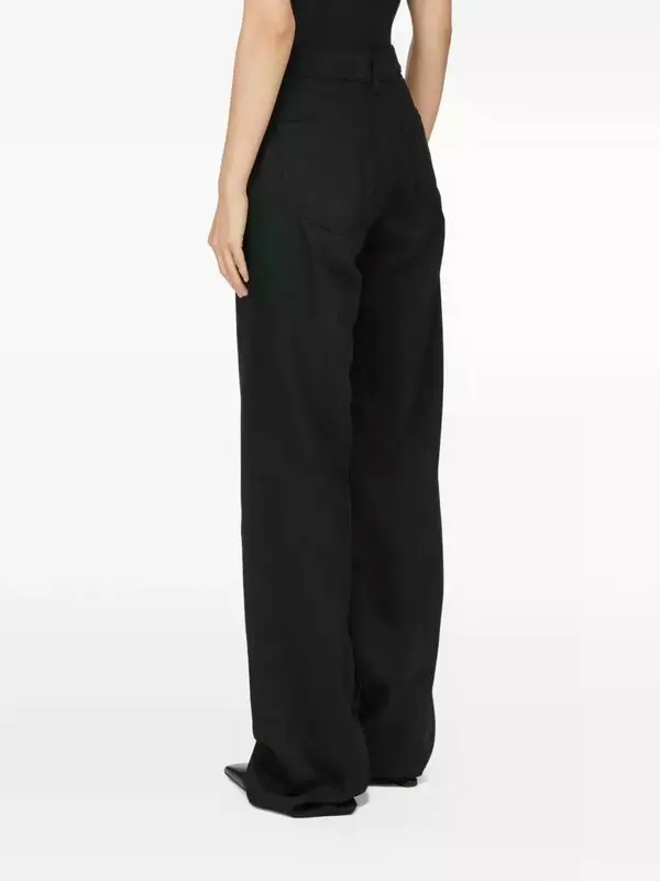 Rick Owens Pressed-crease Wide-leg Wool Trousers