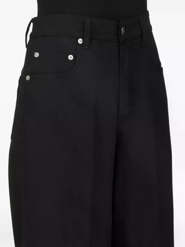 Rick Owens Pressed-crease Wide-leg Wool Trousers