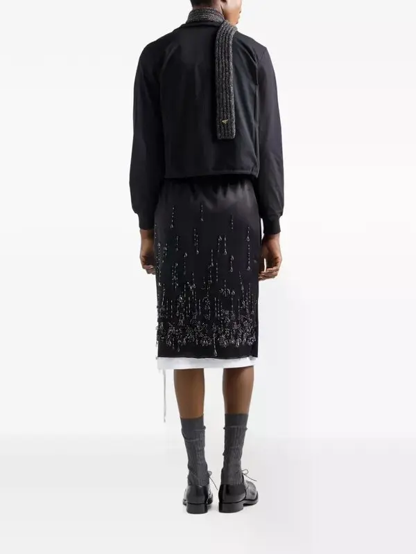 Prada Reversible Jersey Zipper Jacket With Hood