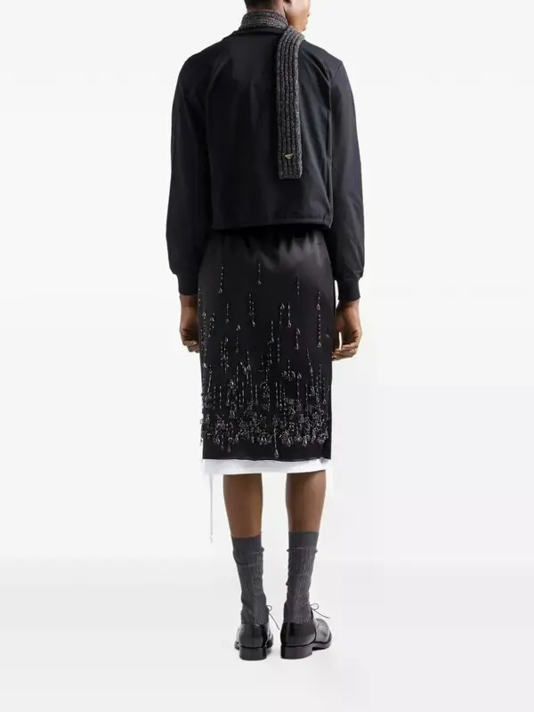 Prada Reversible Jersey And Re-nylon Zip-up Jacket With Hood