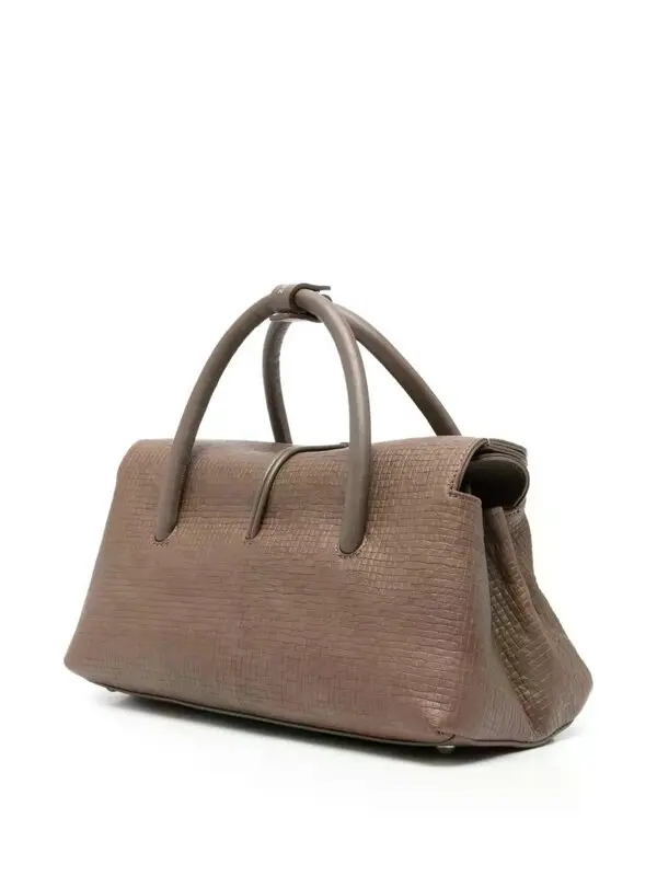 ZANELLATO Small Dotta Leather Tote Bag - Grey