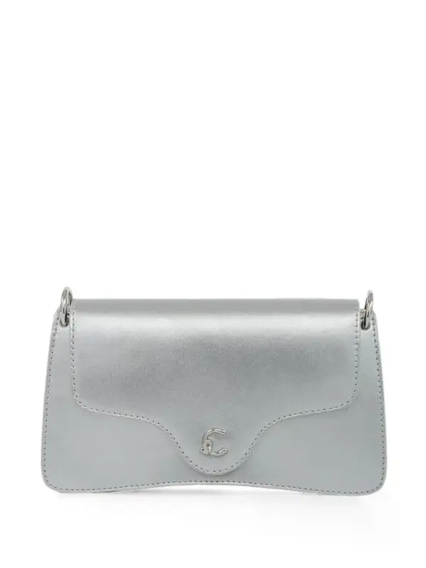 COCCINELLE Logo-plaque Shoulder Bag - Silver