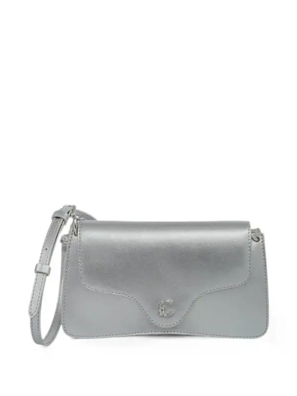 COCCINELLE Logo-plaque Shoulder Bag - Silver