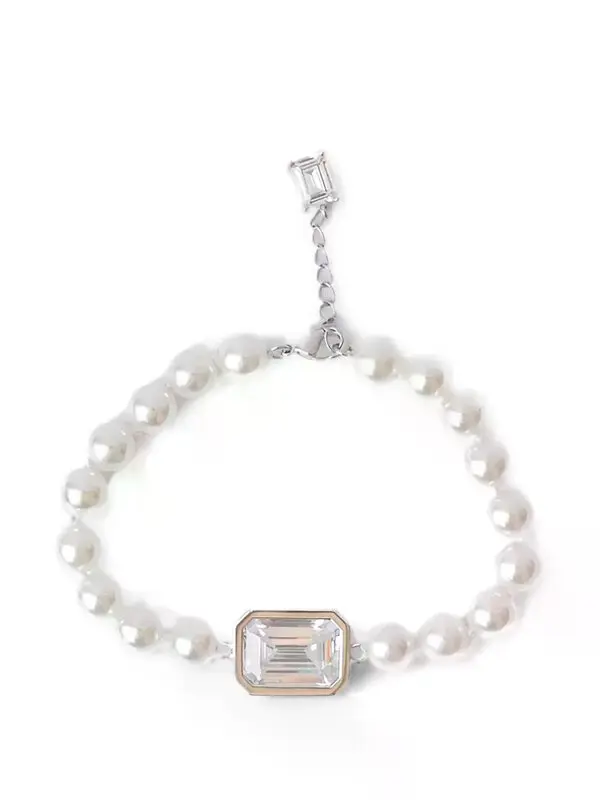 IZABEL DISPLAY Mega Pearl Crystal-embellished Bracelet - Silver