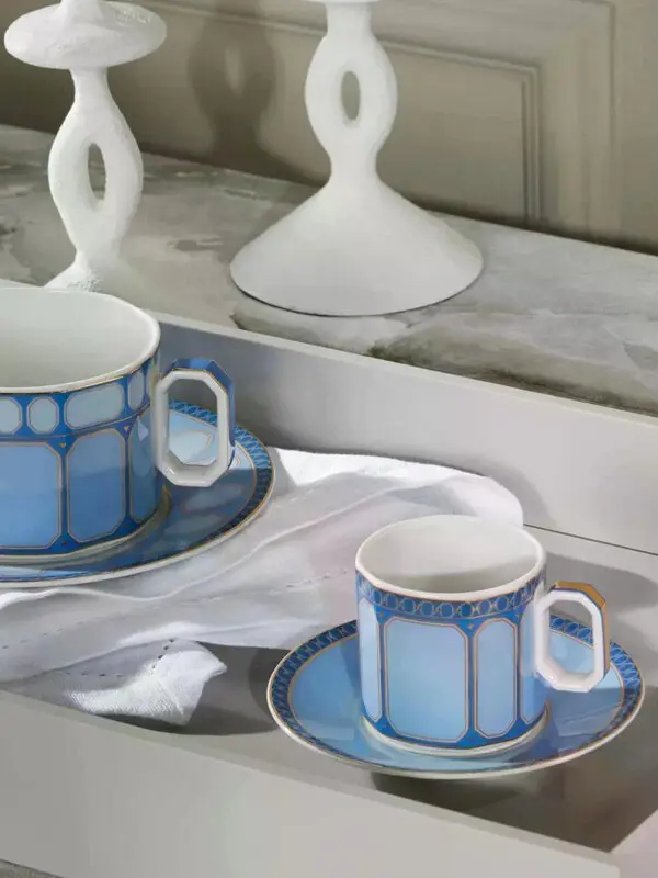SWAROVSKI Signum Azure Espresso Cup And Saucer