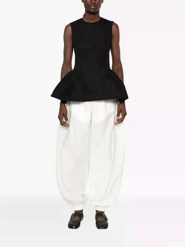 Cecilie Bahnsen Cloqué Effect Peplum Top