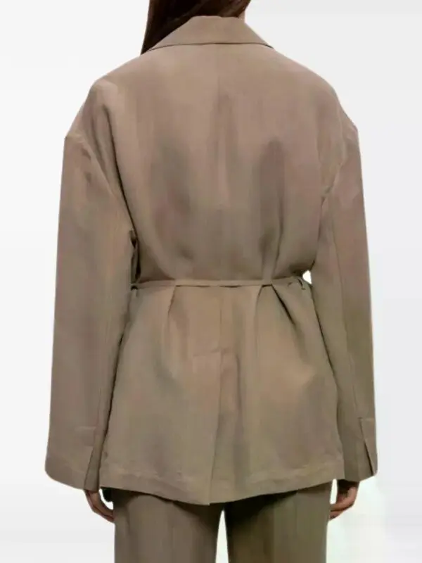 Brunello Cucinelli Belted-waist Notched-lapel Jacket