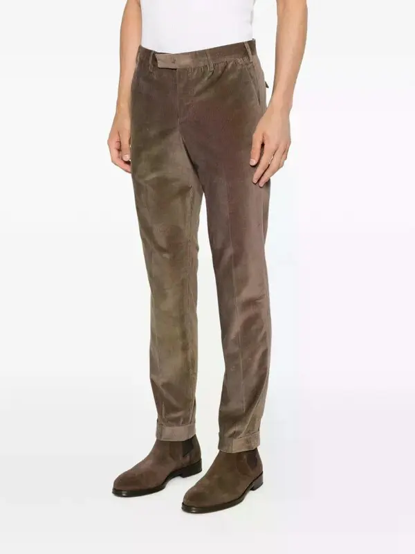 PT TORINO Corduroy-texture Turned-up Trousers