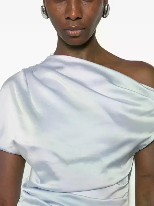 Simkhai One-shoulder Metallic Midi Dress