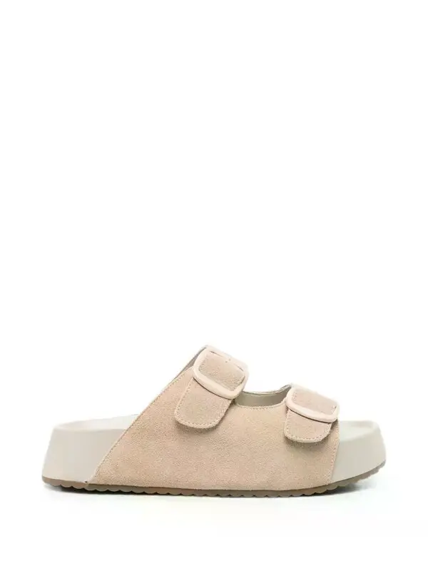 SERGIO MORETTI FIRENZE Buckle-fastening Suede Sandals