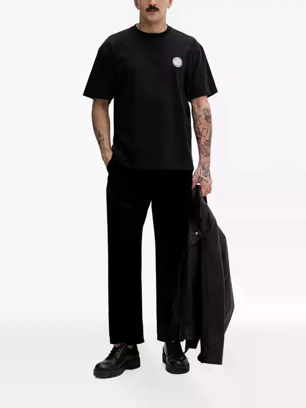 BARROW Graphic-print Logo-patch T-shirt