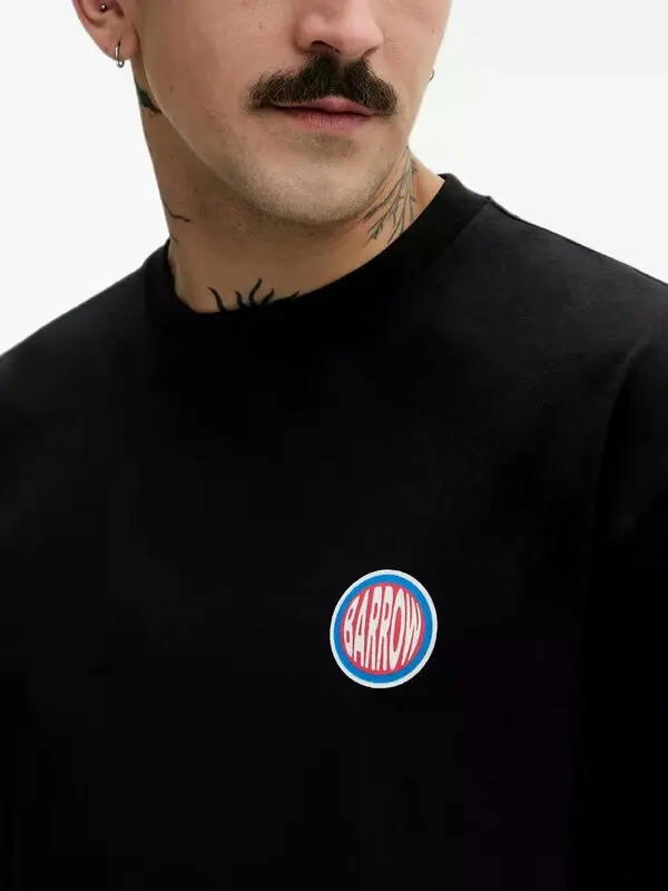 BARROW Graphic-print Logo-patch T-shirt