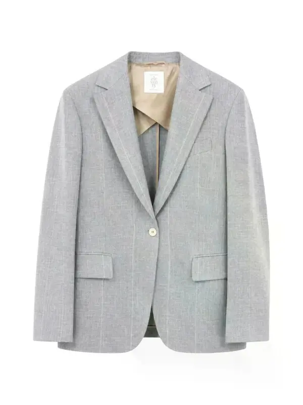 Eleventy Pinstripe Single-breasted Blazer - Grey