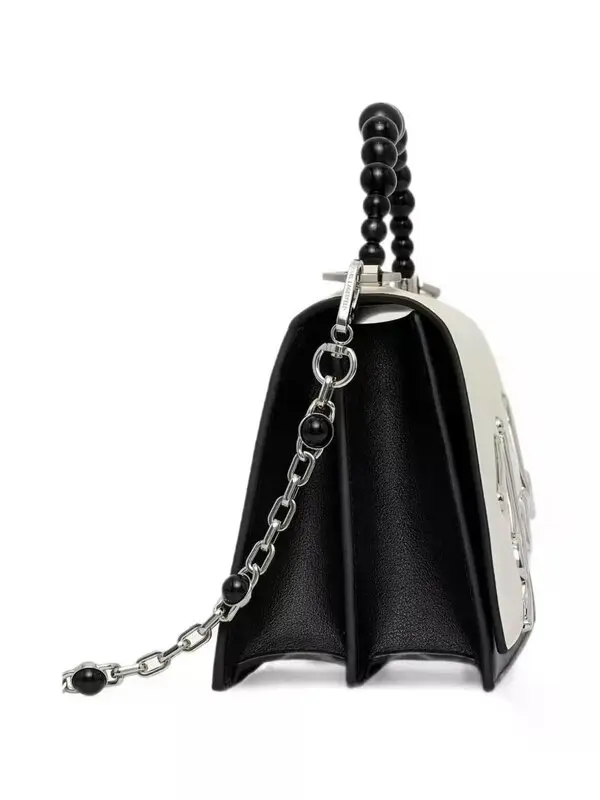 Karl Lagerfeld Logo-plaque Beaded-handle Tote Bag