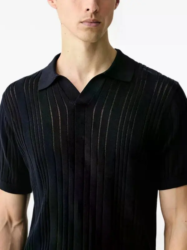 Karl Lagerfeld Ribbed-knit Short-sleeve T-shirt