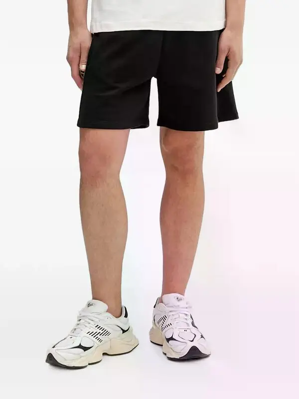 BARROW Logo-print Elasticated-waist Shorts - Black