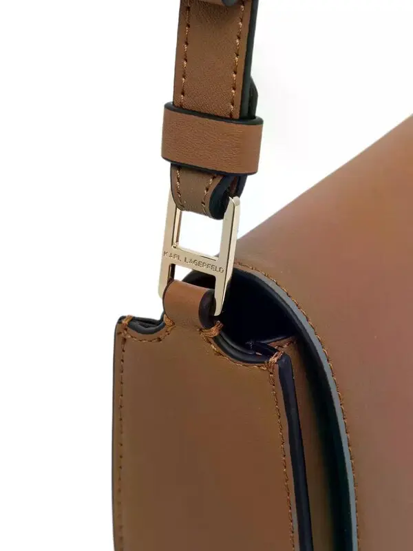 Karl Lagerfeld Karl Foldover-top Shoulder Bag - Brown