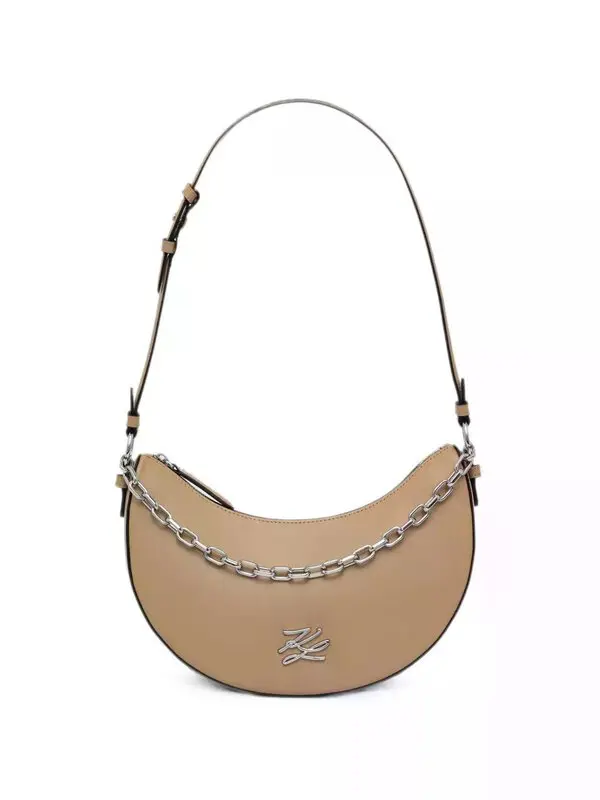 Karl Lagerfeld Chain-link Logo-plaque Shoulder Bag - Neutrals