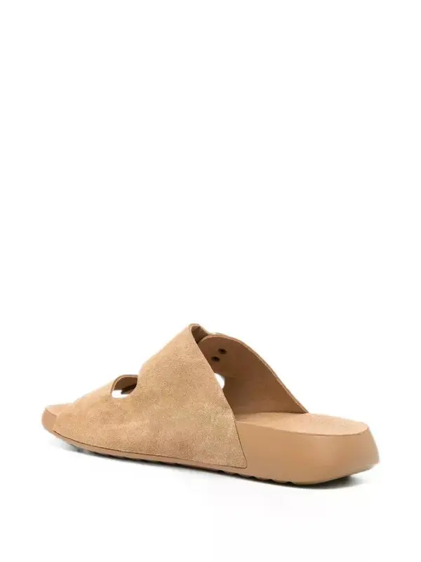 SERGIO MORETTI FIRENZE Buckle-fastening Suede Sandals - Neutrals