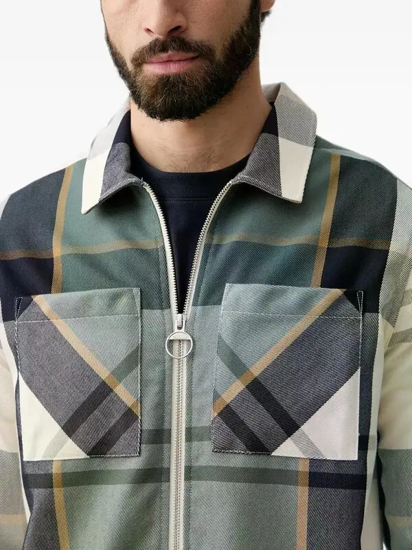 Barbour Etterick Tartan-print Zip-up Overshirt