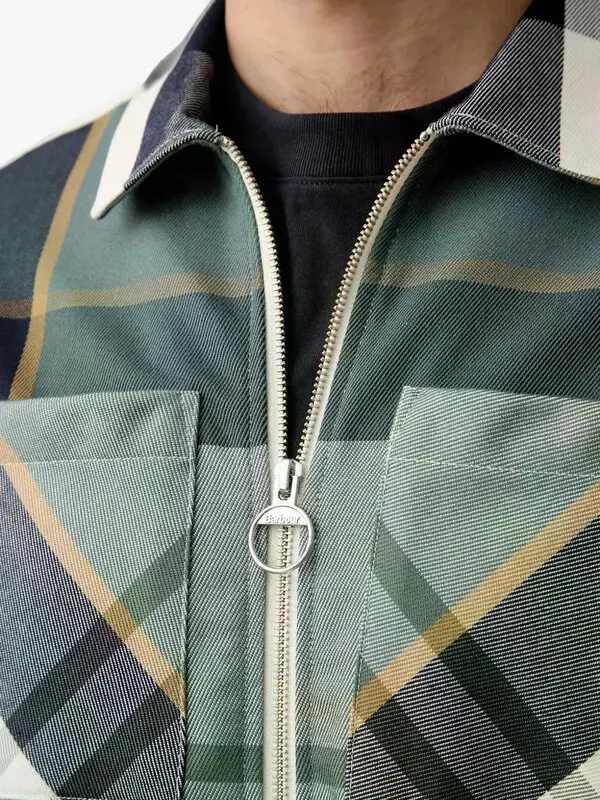 Barbour Etterick Tartan-print Zip-up Overshirt