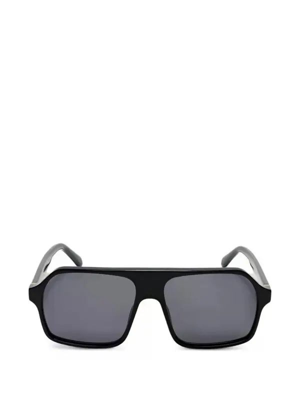 Palm Angels Camino Geometric-frame Sunglasses - Black