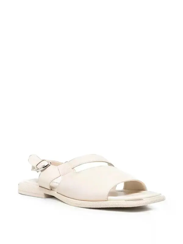 SERGIO MORETTI FIRENZE Buckle-fastening Leather Sandals - Neutrals