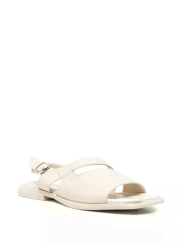 SERGIO MORETTI FIRENZE Buckle-fastening Leather Sandals - Neutrals
