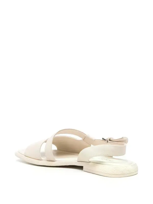 SERGIO MORETTI FIRENZE Buckle-fastening Leather Sandals - Neutrals