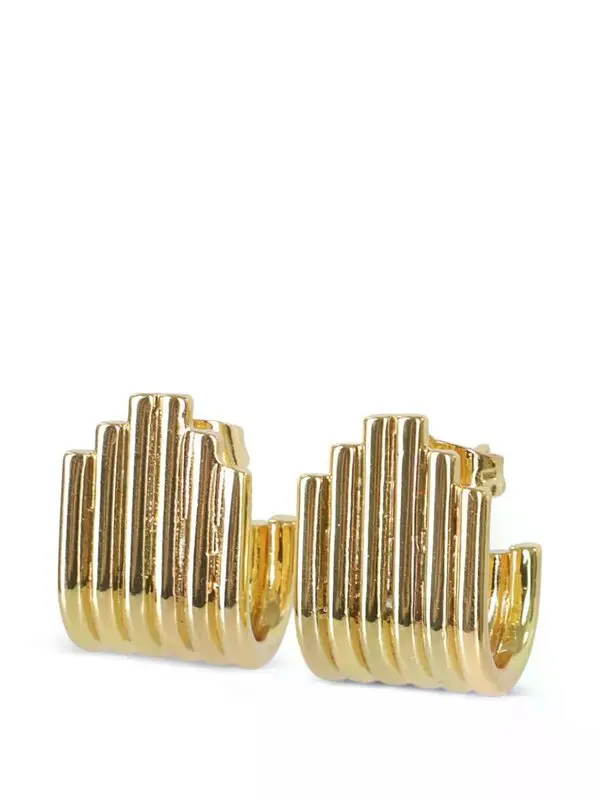 Federica Tosi Lobo Lea Ribbed Earrings - Gold