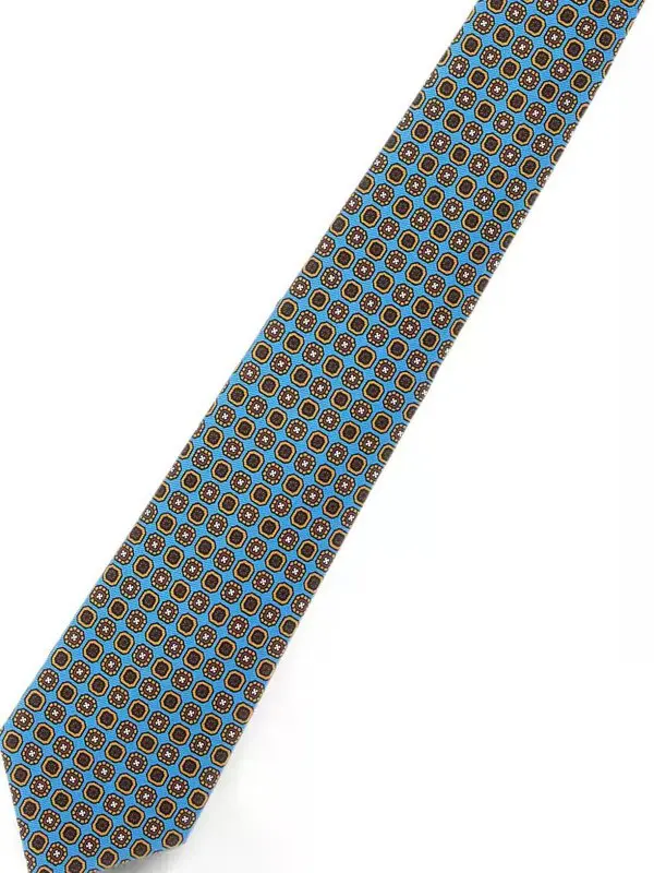 Kiton Geometric-pattern Seven-fold Tie