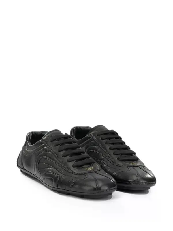 Prada Montecarlo Re-edition 2005 Leather Sneakers - Black
