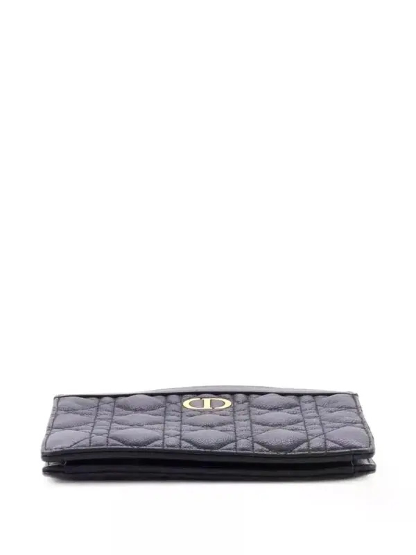 Dior Caro Clutch With Chain Cannage Quilt Calfskin Small Crossbody Bag - Black